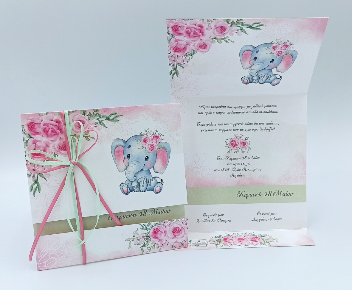 Προσκλητήρια βάπτισης με θέμα τη μπαλαρίνα 23b021 Newage